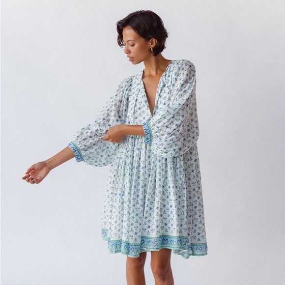 Daughters of India | Dresses | Daughters Of India Kyra Mini Dress Azure ...